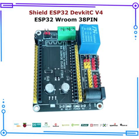 Jual Shield Io Esp32 Wroom Devkitc V4 38 Pin Development Board Plus