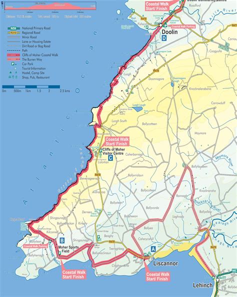 Liscannor To Cliffs Of Moher Walk Parking Map 2024 Info