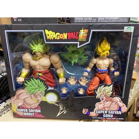全新現貨 Bandai 萬代 美版可動公仔 6吋 七龍珠z 超級賽亞人悟空 戰損ver Vs 超級賽亞人布羅利 雙人包 蝦皮購物