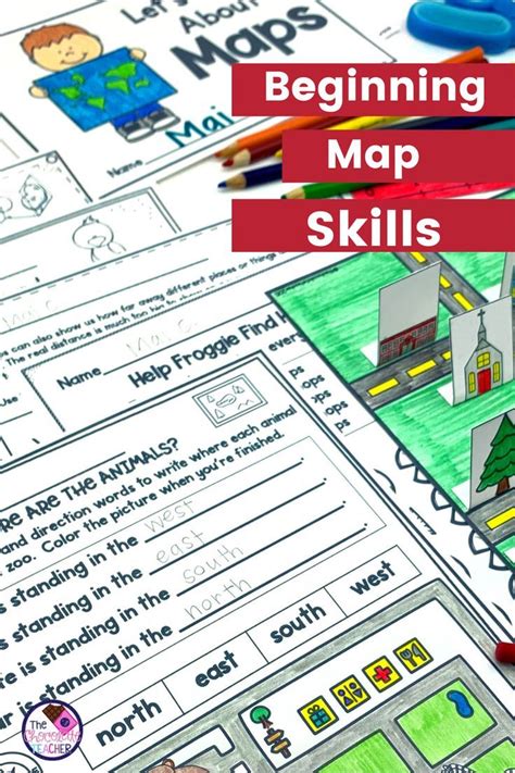 Map Skills Worksheets Book Lapbook Reading A Map Cardinal Directions Compass Map Skills