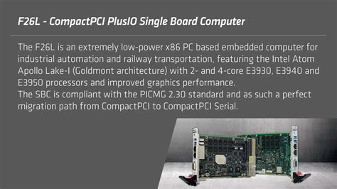 5 Things To Know About The Compactpci Plusio Single Board Computer F26l Ppt