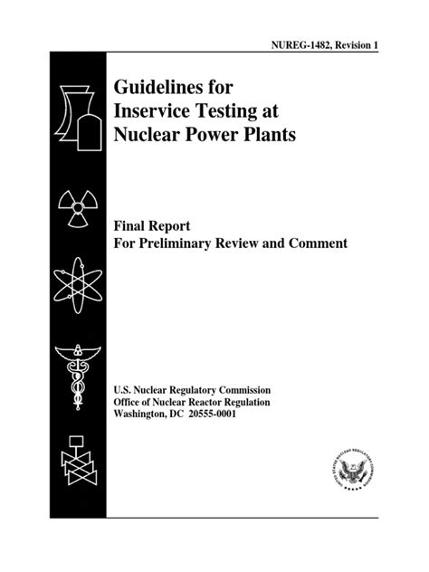 Nureg 1482 Guidelines For In Service Testing At Npps Pdf Pdf