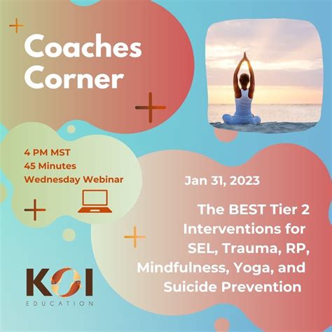 Coaches Corner — Koi Education