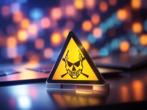 Premium Ai Image Cautionary Digital Display Warning Icon On Lcd