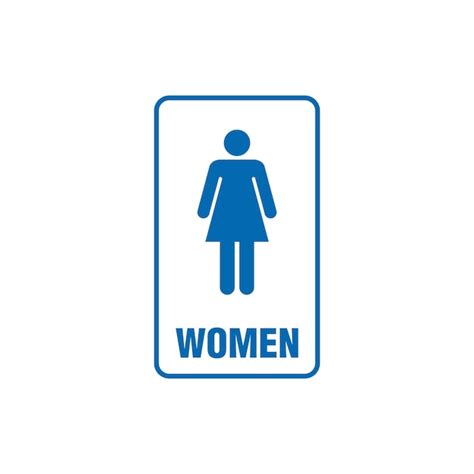 Plantilla de vector de cartel de signo de baño de inodoro Vector Premium