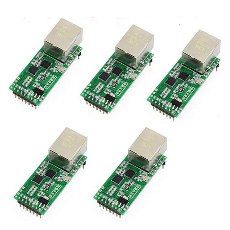 5x Usriot Usr Tcp232 T2 Tiny Serial Ethernet Network Converter Module Serial Uart Ttl To