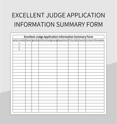 Free Judge Templates For Google Sheets And Microsoft Excel Slidesdocs