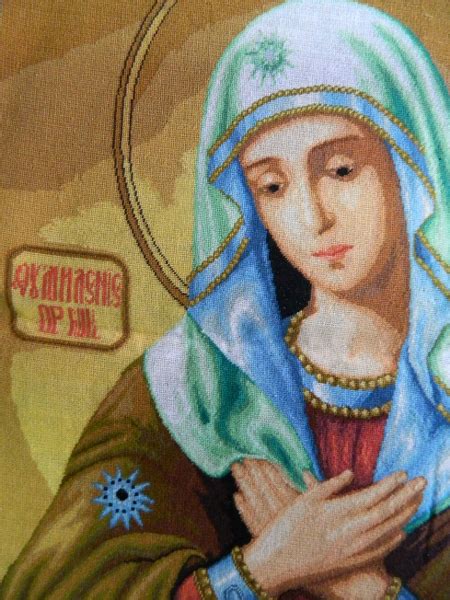 Magazin Goblen Goblenuri De Vanzare Vand Goblen Goblen De Vanzare Fecioara Maria Cu Val Verde