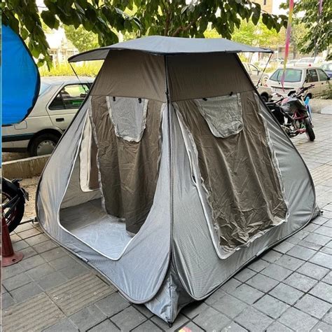 خرید و قیمت چادر مسافرتی 8نفره فنری جنس برنو با کف ضخیم سفری تاشو با