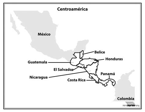 Mapa De Centroamérica Con Nombres Para Imprimir En Pdf 2025