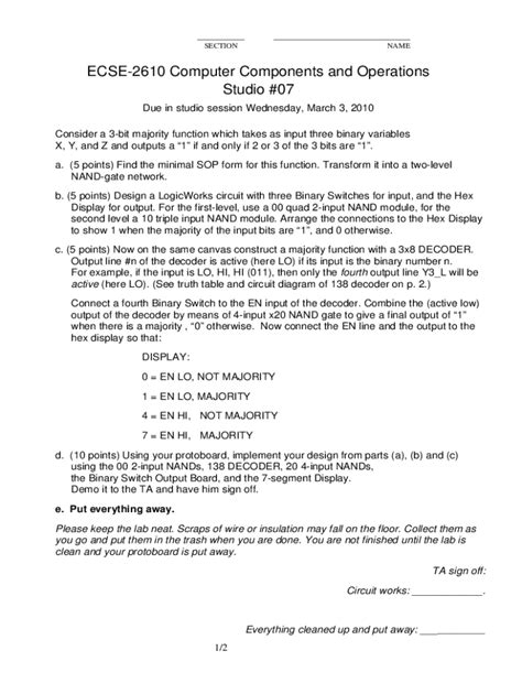 Fillable Online A Majority Circuit Is A Combinational Circuit Whose Output Is Fax Email