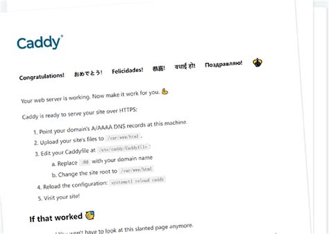 用 Caddy2 搭建静态页面站点