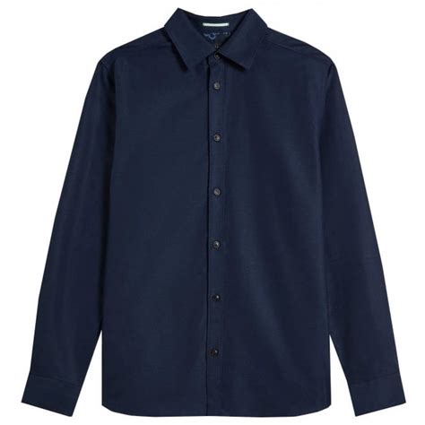 Ted Baker Mens Navy Solurr Long Sleeved Shirt