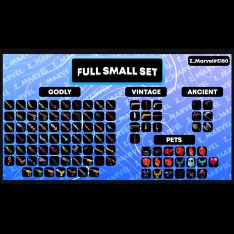 Mm2 Small Set Murder Mystery 2 Game Item Gameflip