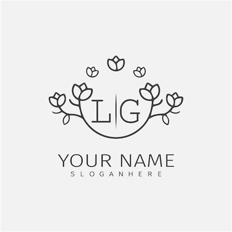 Premium Vector Lg Initial Monogram Wedding With Creative Circle Line