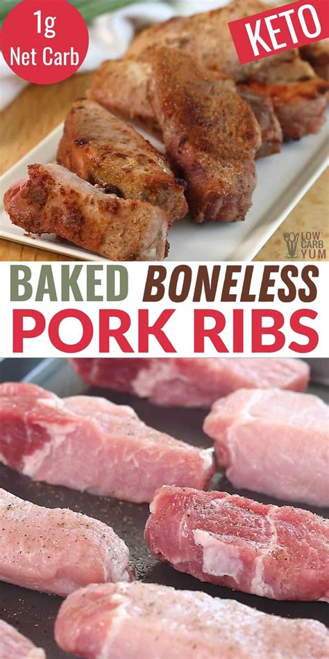How To Cook Boneless Pork Ribs In The Oven Fast Low Carb Yum
