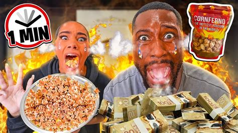 Attempting To Eat The Worlds Hottest Popcorn Challenge Winner Gets