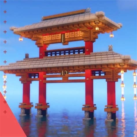 The BEST Minecraft House Ideas Grand Japanese Torii Gate Minecraft