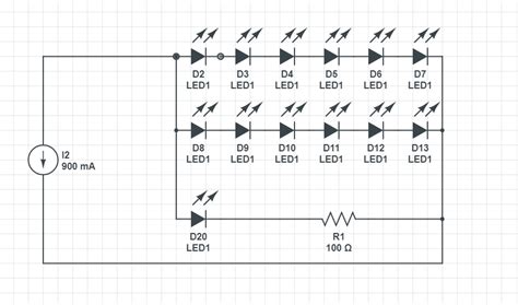 Creating A Parallel Led Circuit With Fewer Leds In Series But Maintaining The Same Brightness