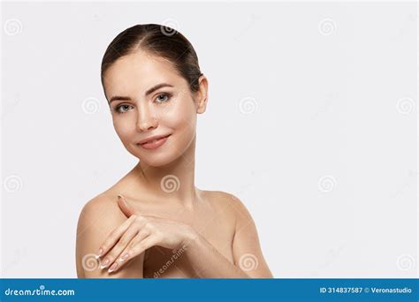 Beautiful Young Woman With Clean Perfect Skin Portrait Of Beauty Model