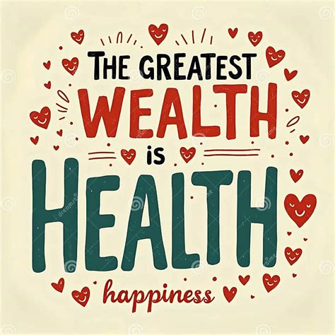 Sign Text Banner Health Care Healthy Wealth Happy Happiness Stock