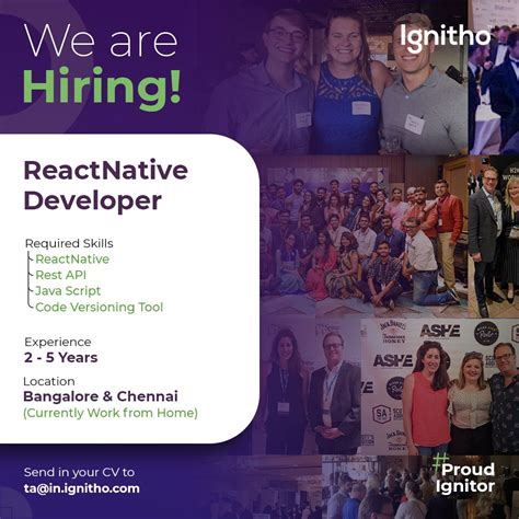 Ignitho India On Linkedin Reactnative Reactnativejobs Bangalorejobs