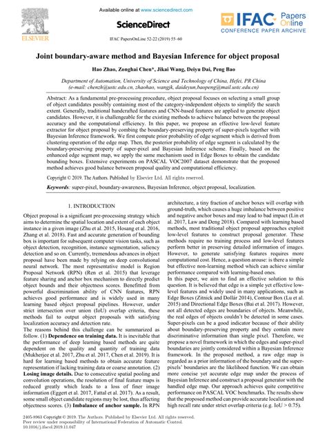 Pdf Joint Boundary Aware Method And Bayesian Inference For Object Proposal