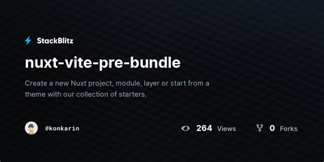 Nuxt Vite Pre Bundle Stackblitz