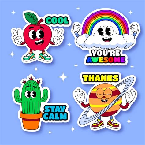 Premium Vector Hand Drawn Good Vibes Cartoon Sticker