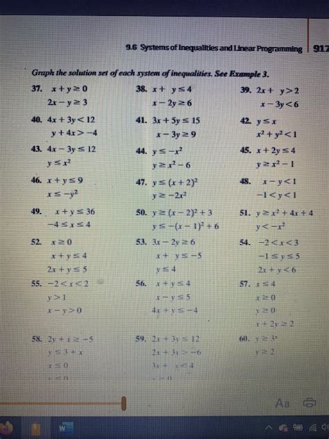 Solved 96 Systems Of Inequalities And Linear Programming