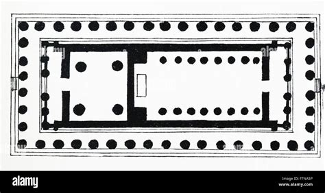 Illustration From A Book Depicting The Ground Plan Of The Parthenon In