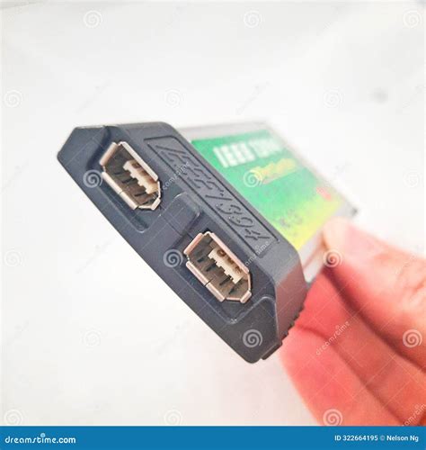 Firewire Ieee 1394 Port Card Bus For Laptops Stock Image Image Of