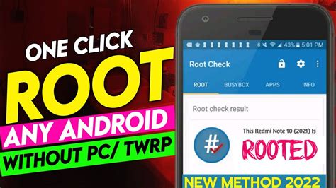 How To Root Android Phone 2022 | ONE CLICK ROOT 2022 | Root Android phone Without Computer ...