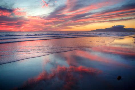 デスクトップ壁紙 風景 日没 水 海岸 反射 日の出 落ち着いた イブニング 太陽 キヤノン Hdr 地平線