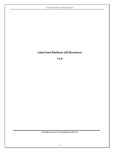 Soliscloud Platform Api Document V20 Pdf Battery Charger Power