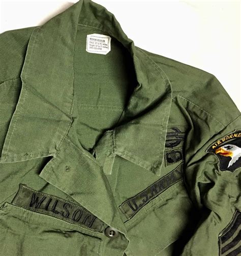 Us Army Vietnam War Jungle Jacket Patched 101st Airborne Ssg With Pocket Patch Cib Enemy