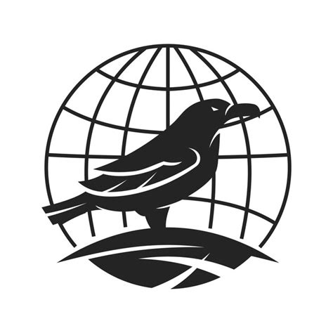 Premium Vector Crow Logo Template Isolated Brand Identity Icon