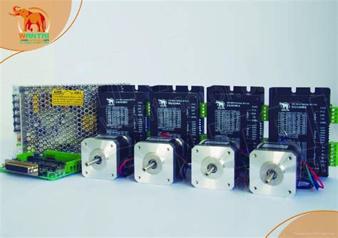 4axis cnc nema17 wantai stepper motor 4000g cm and 1 7a 12 36vdc 128 mill