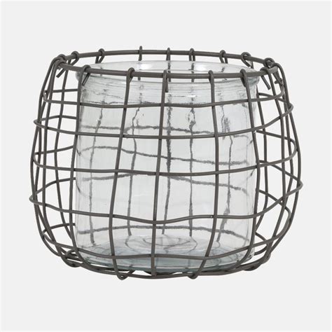 Large Recycled Glass Stone Vase Clear Baxter And Co Home