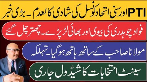 سُنی اتحاد اور تحریک انصاف کی شادی کالعدم فواد چوہدری مولانا سینٹ