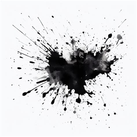 Salpicadura de pintura de tinta pintura acrílica negra salpicada sobre