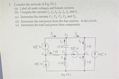 Solved Consider The Network Of Fig P A Label All Chegg