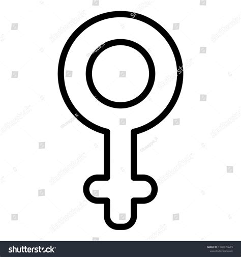 Line Pictogram Woman Sex Symbol Style Stock Vector Royalty Free Shutterstock