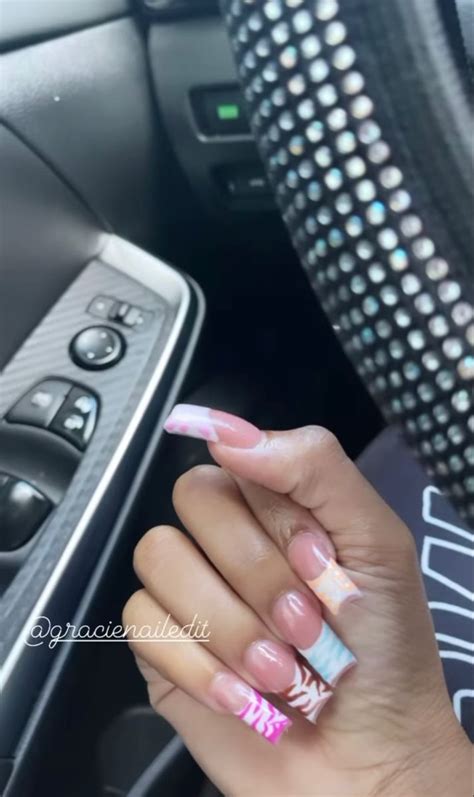 Pin By Tootie🍭 On Claws Curved Nails Pink Ombre Nails Best Acrylic