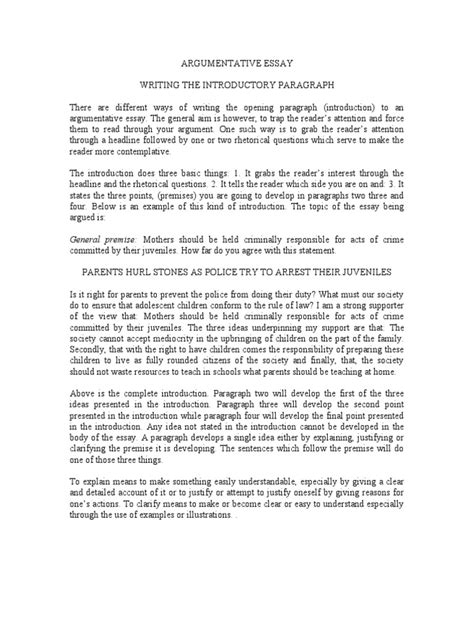 Argumentative Introduction Pdf Essays Crimes