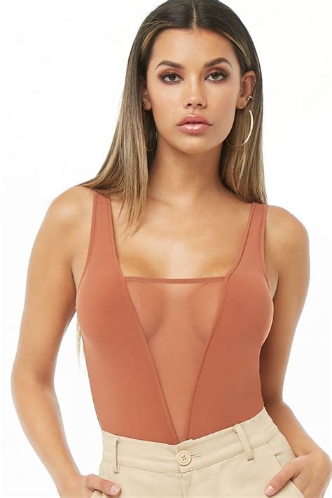 Mesh Inset Bodysuit Latest Trends Cute Outfits Clothes