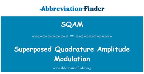 Sqam 代表 叠加的正交幅度调制 Superposed Quadrature Amplitude Modulation