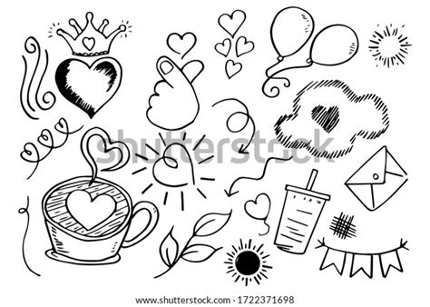 Weather Doodle Vector Set Illustration Hand Stock Vector Royalty Free