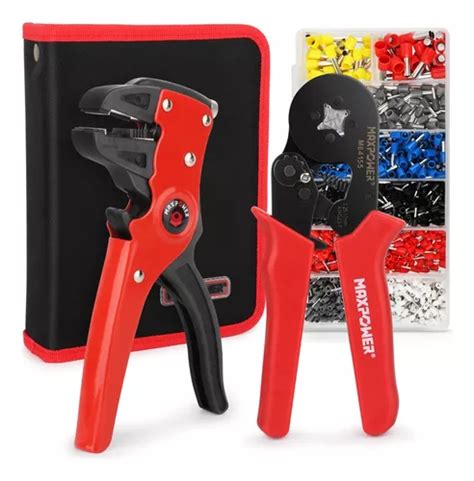 Alicate Terminales Crimpadoras Y Pelacables Kit 1200pcs Meses sin interés