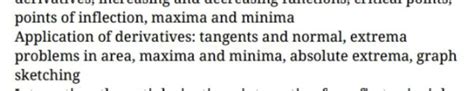 Points Of Inflection Maxima And Minimaapplication Of Derivatives Tange